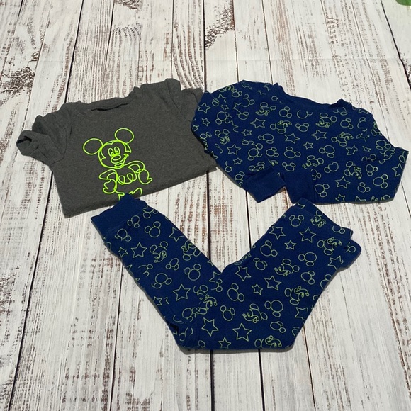 Pajamas | Mickey Mouse 3 Piece Pajama Set | Poshmark